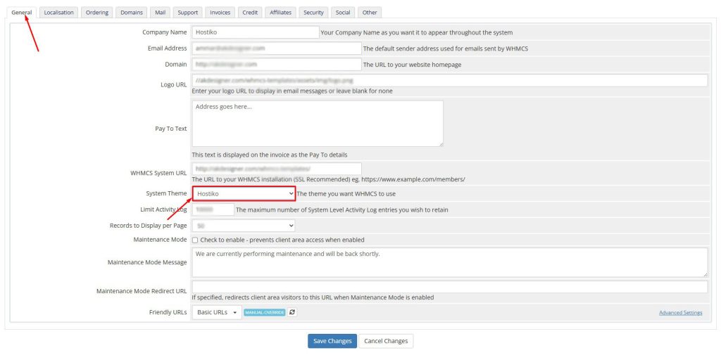 How to setup WHMCS Template? - Hostiko