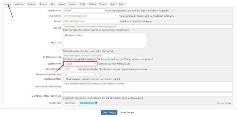 How to setup WHMCS Template? - Hostiko