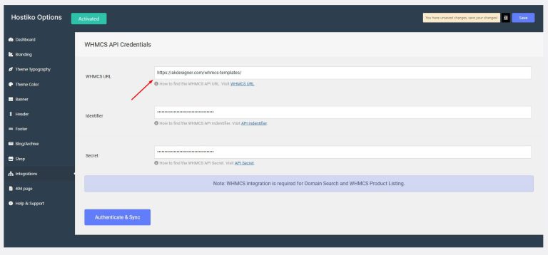 How to Sync WHMCS? - Hostiko